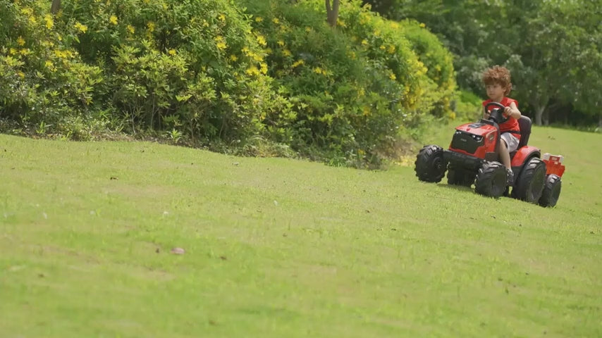 GARVEE 3-in-1 Ride-On Tractor, 24V Electric, Excavator & Bulldozer, Re