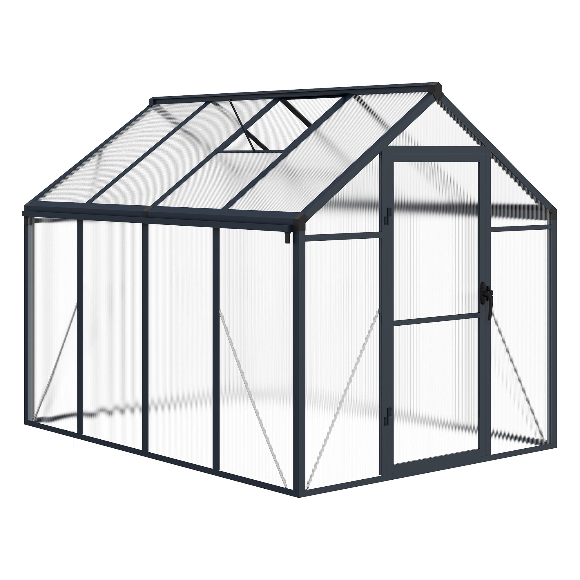 Garvee 6x8 FT Polycarbonate Greenhouse Gazebo With Aluminum Frame For ...